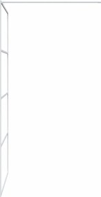 Sprchová zástěna walk-in bílá 100 x 195 cm čiré ESG sklo 152142