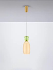 Designový lustr Pluma žlutá