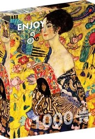 ENJOY Puzzle Gustav Klimt: Dáma s vějířem / 1000 dílků / od 14 let