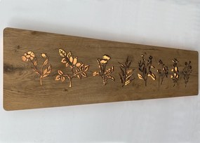 Li-Go "Byliny" světelný obraz 230V 120x31cm provedení povrchu: dub světlý