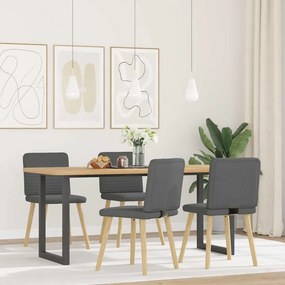 Jídelní židle 4 ks tmavě šedé textil 3315245