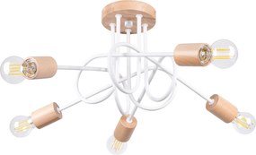Sollux Lighting Lustr EMBER 5 bílý