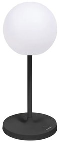 OnaDnes -20% Bílá plastová stolní LED lampa Kave Home Dinesh II. s černou podnoží