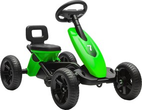 AIYAPLAY šlapací gokart pro děti, dětský karting od 2 do 5 let s tichými EVA koly, jízda vpřed a vzad, zelená