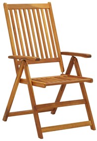 Skládací zahradní židle 8 ks masivní akáciové dřevo,  3075053