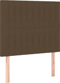 Box spring postel s matrací tmavě hnědá 120x200 cm textil 3137304