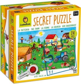 Puzzle ludattica - secret puzzle s lupou, farma