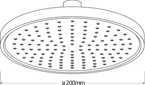 Aqualine SC121 hlavová sprcha 20 cm chrom