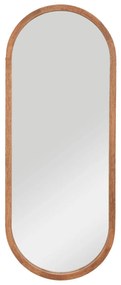 Oválné zrcadlo v dřevěném rámu Gianni, 35 x 90 cm