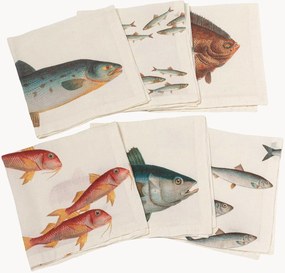 Sada lněných ubrousků Sea Fish, 6 dílů