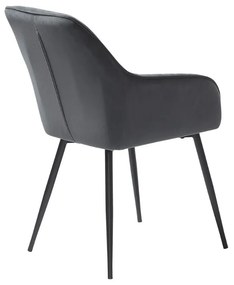 Designová židle Jadwiga tmavě šedý samet