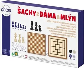 DETOA Šachy a dáma / Dřevo, papír / od 3 let