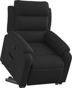 Zvedací polohovací křeslo černé textil 3204982