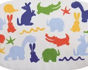 MSV ZOO dětská protiskluzová podložka barevná / PVC a polyester / 69 x