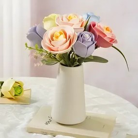 ROBOTIME 3D puzzle Rokr Floral Art Růžová kamélie / 37 dílků / Obtížno