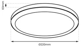 Brilagi - LED Koupelnové stropní svítidlo PERA LED/18W/230V pr. 22 cm IP65 černá