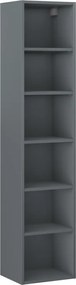 Mexen Box-A, vysoká koupelnová skříňka 35x44,2x160 cm, matný grafit, 91AX1-1600-300-1-66