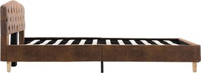 Rám postele hnědý umělá broušená kůže 120 x 200 cm 284938