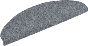 Schodové rohože samolepicí 10 ks 65 x 21 x 4 cm světle šedé, půlkulaté, velké 149705