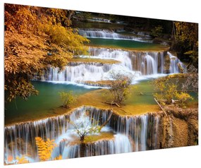 Obraz řeky s vodopády (120x80 cm)