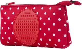 PIXIE CREW velké pouzdro/penál červená látka s bílými puntíky / od 6 l