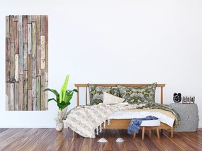 Vliesová fototapeta na zed' Barevná Dřevěná Prkna | 202 x 90 cm | DFTNV2922