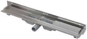 Alca - Sprchový žlab Flexible Low 75 cm, s nastavitelným límcem ke stěně, nerez APZ104-750