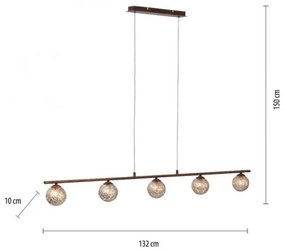 Paul Neuhaus 2040-48 - Lustr na lanku GRETA 5xG9/40W/230V