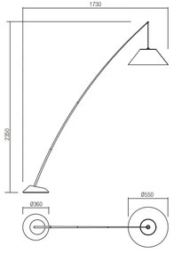 Stojací designová lampa Redo Fisher Barva: Bílá