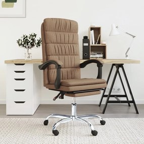 Polohovací kancelářská židle hnědá textil,  349646
