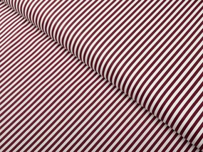 Biante Bavlněný povlak na polštář Sandra SA-363 Tmavě červeno-bílé proužky 50 x 70 cm