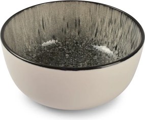 Černá/krémová miska z kameniny 740 ml Gravel – ONA