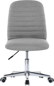 Jídelní židle 2 ks světle šedé textil 283599
