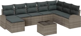 Set pohovek 9 ks Šedá polyratan 3354838