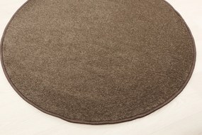 Vopi koberce Kusový koberec Eton hnědý 97 kruh - 250x250 (průměr) kruh cm