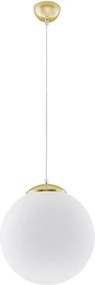 Sollux SL.0716 - Lustr na lanku TOYA 1xE27/60W/230V pr. 30 cm bílá/zlatá