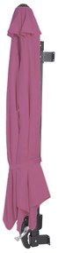 Nástěnný slunečník Casoria 3 m polyester hliník/ocel - levandulově červená