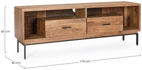 BIZZOTTO Dřevěný TV stolek MANGAL 175 cm 0747421