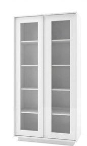 XXXLutz VITRÍNA, vysoce lesklá bílá, 92/179/43 cm MID.YOU - Kredence a vitríny - 001844007001
