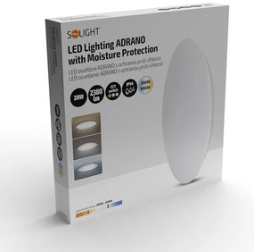 Solight LED osvětlení Adrano s ochranou proti vlhkosti, IP54, 28W, 2380lm, 3CCT, 38cm