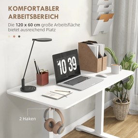 Vinsetto výškově nastavitelný stojící stůl, elektrický, 120x60x72-116cm, 3 přednastavení, ochrana proti nárazu, ochrana proti přehřátí, dřevotříska, …