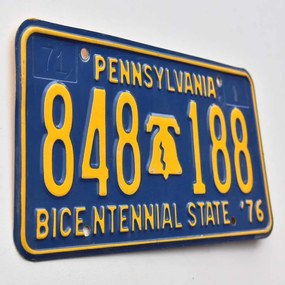 Americká SPZ Pennsylvania 1976 Bicentennial 848 188