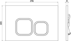Mexen Tex 03, tlačítko pro splachování, černá matná, 6103-02