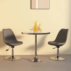 Otočné jídelní židle 2 ks tmavě šedé textil
