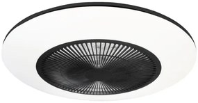 LED Stmívatelné stropní svítidlo s ventilátorem ARIA LED/38W/230V černá/bílá +DO