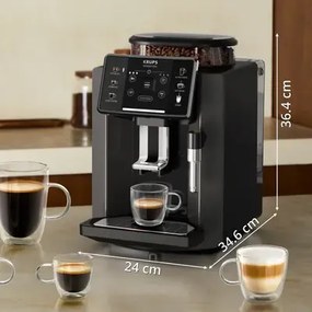 Krups Sensation EA910810 šedá-černá / Automatický kávovar / Napěňovač