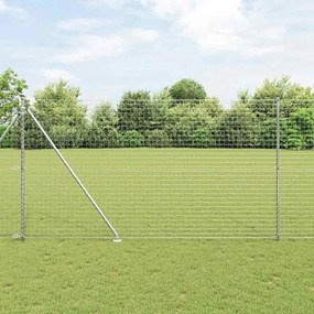 Venkovní euro plot s hroty 10 x 1,5 m Pozinkovaná ocel Stříbrná 3350722