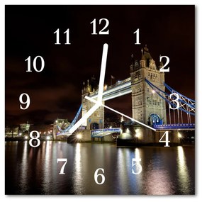 Skleněné hodiny čtvercové Most Londýn