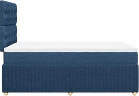 Box spring postel s matrací modrá 120x200 cm textil 3294336