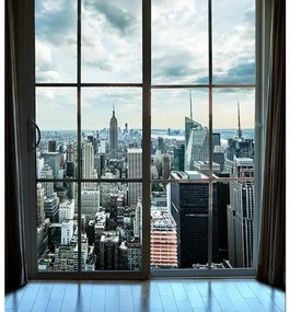 Vliesová fototapeta Pohled z okna na Manhattan 225 x 250 cm + lepidlo zdarma / MS-3-0009 vliesové fototapety na zeď DIMEX